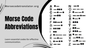 Morse Code Abbreviations, Prosigns, and Wire Signals